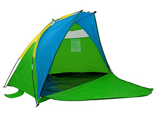 GigaTent Sun Shelter Beach Cabana Tent – Instant Set Up, UV Resistant, Waterproof - 7’ x 4’ with Mesh Windows - Zipper Door Doubles as Floor Extension