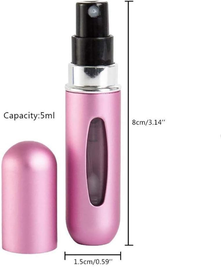 Ideal Swan Perfume Travel Refillable Bottle - Refillable Portable Perfume Atomizer, Mini Perfume Aerosol for Trip,Fragrance Empty Spray Bottle ,Scent Pump Case 4Pcs