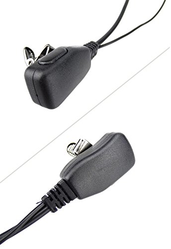 XFOX® 2Pin Advanced D Shape Clip-Ear PTT Headset Earpiece Mic for Motorola 2 Way Radios GP88S GP300 GP68 GP2000 GP88 GP3188 CP040 CP1200 A8 A6 A10 A12 Walkie