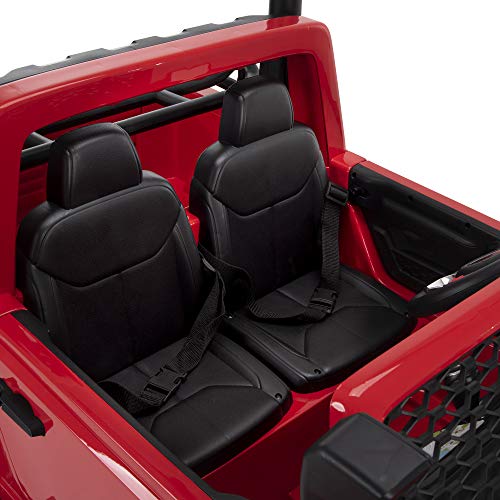 Huffy Kids Electric 24V Two Seater Ride On Crawler Truck, Red