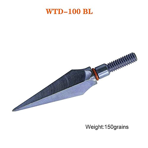 Hunting Broadheads One Piece Broad Head Archery Target Tip Arrowheads Archery Field Points 12Pk and 1PK Broadhead Box 100 Grain Blue