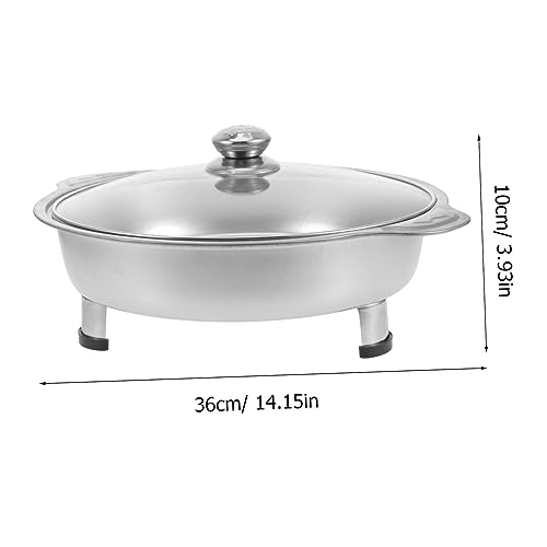 YARNOW Buffet Food Holder Flat Buffet Tray Rectangular Buffet Serving Plate Stainless-Steel Plate for Buffet Grilled Fish Plate Food Rack Chafing Dish Dining Table Metal Stainless Steel