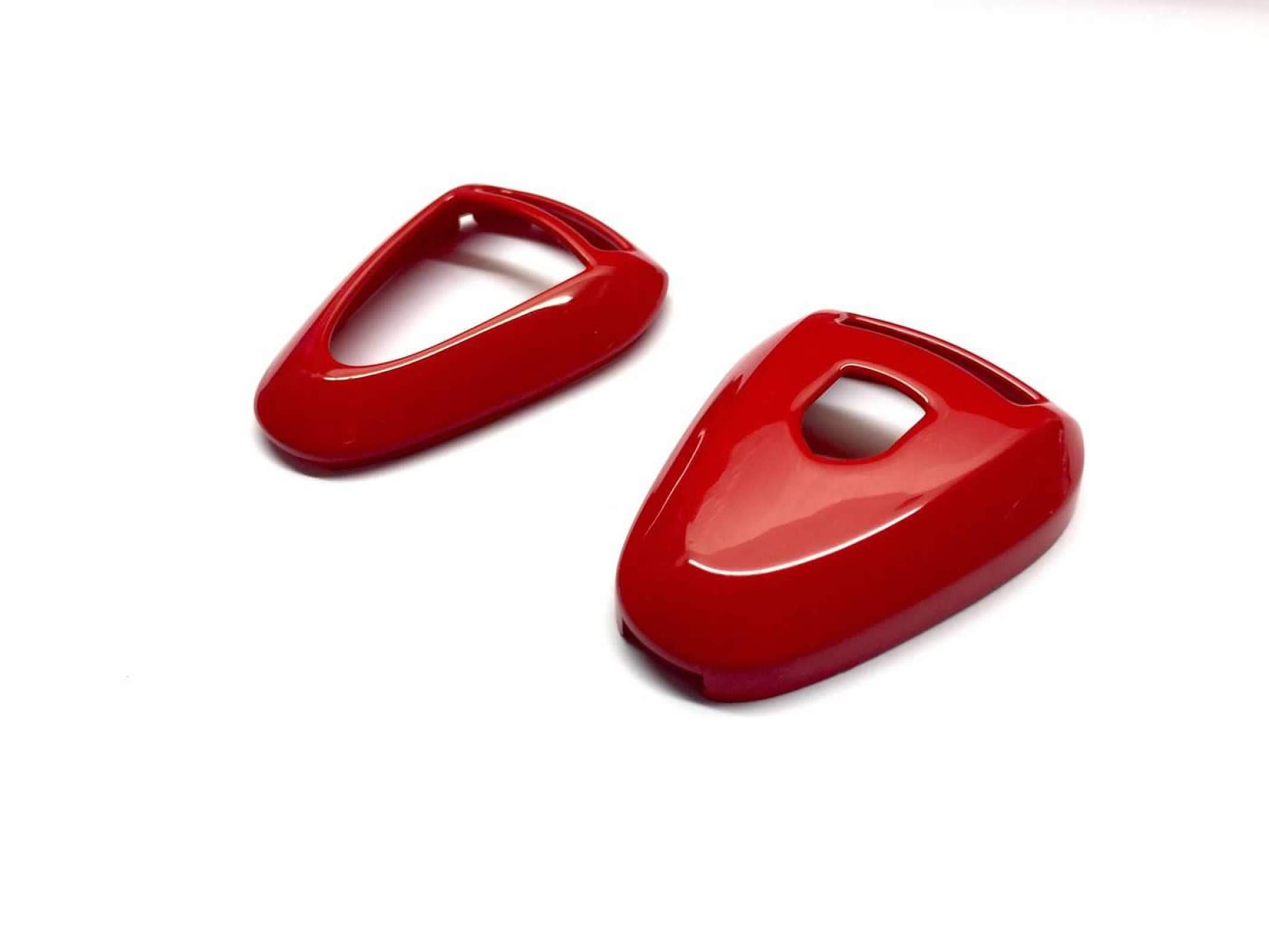 Hotsteelies Gloss Red Remote Key Shell Cover for Porsche Silver Head 997.1 987 Cayman