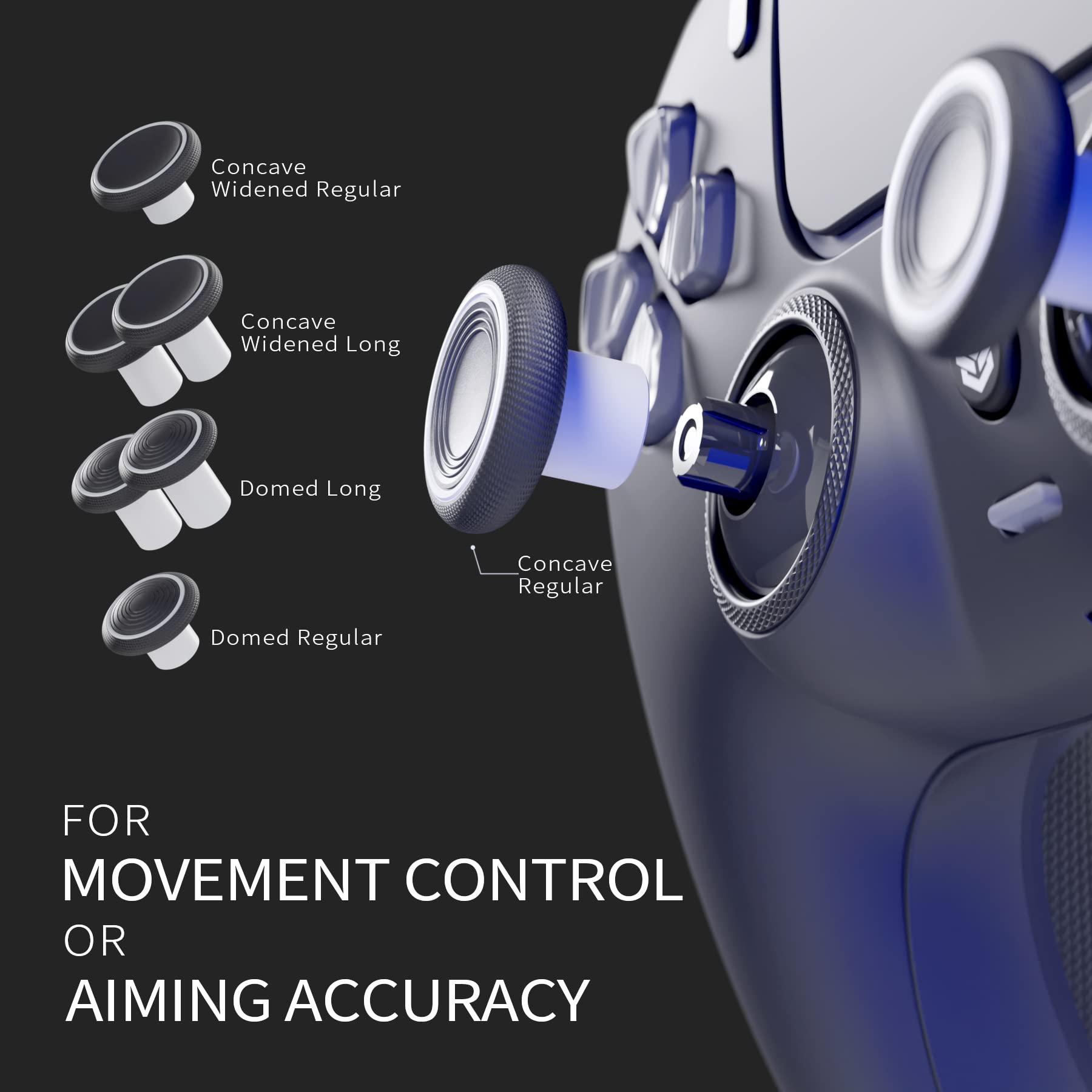 HEXGAMING Custom Esports Rival Controller 2 Paddle Buttons & Interchangeable Thumbsticks & Hair Trigger Compatible with ps5 Custom Controller PC Wireles FPS Gaming Gamepad - Green Weeds