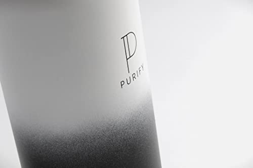 Purify Sports Water Bottle – 32Oz, 2 Lids (Open Lid), Leak Proof, Vacuum Insulated Stainless Steel, Double Walled, Thermo Mug, Metal Canteen