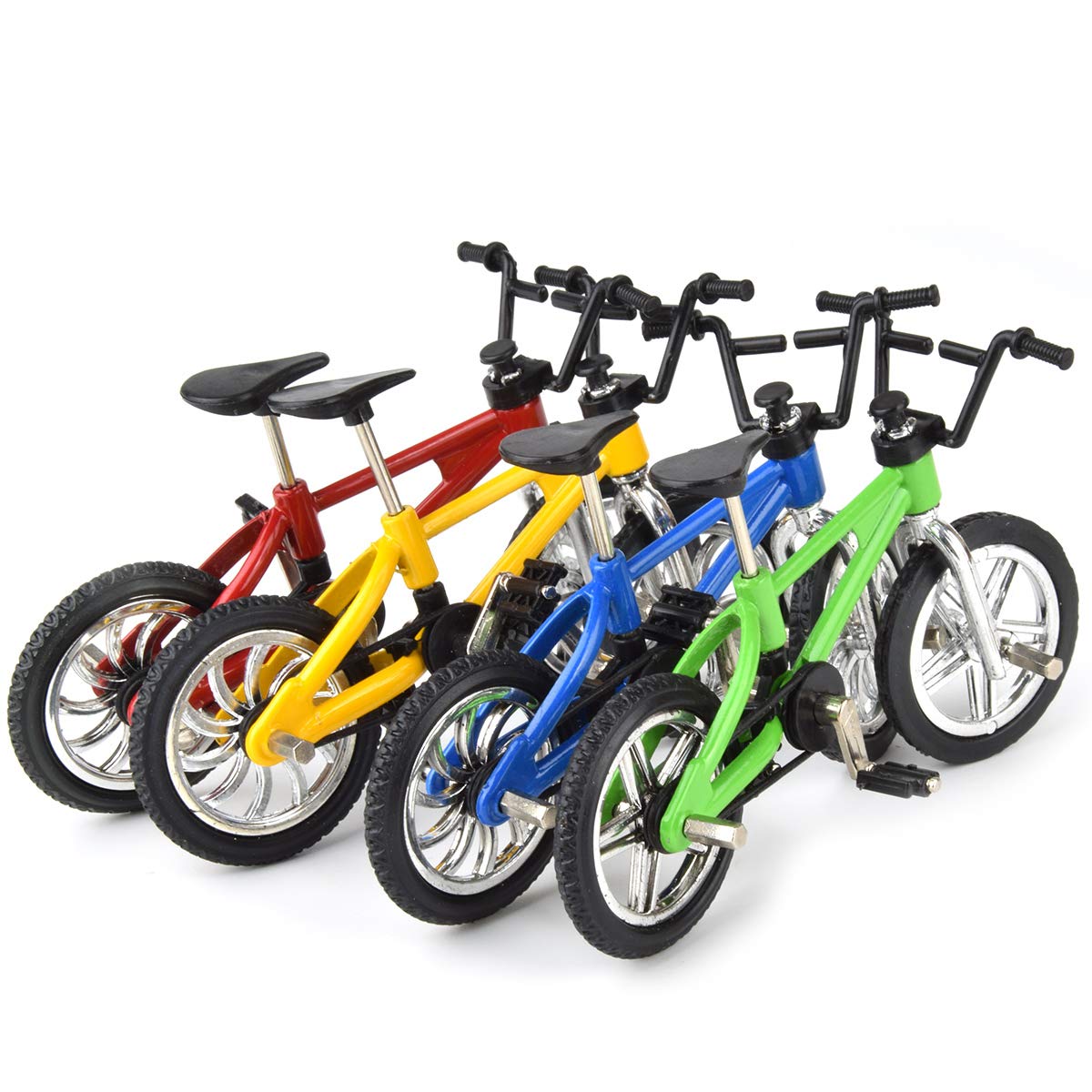 Hotusi 9pcs Mini Finger Bikes Mini Extreme Sports Finger Bicycle Toy Creative Game Toy Cool Boy Gifts(Random Colors)
