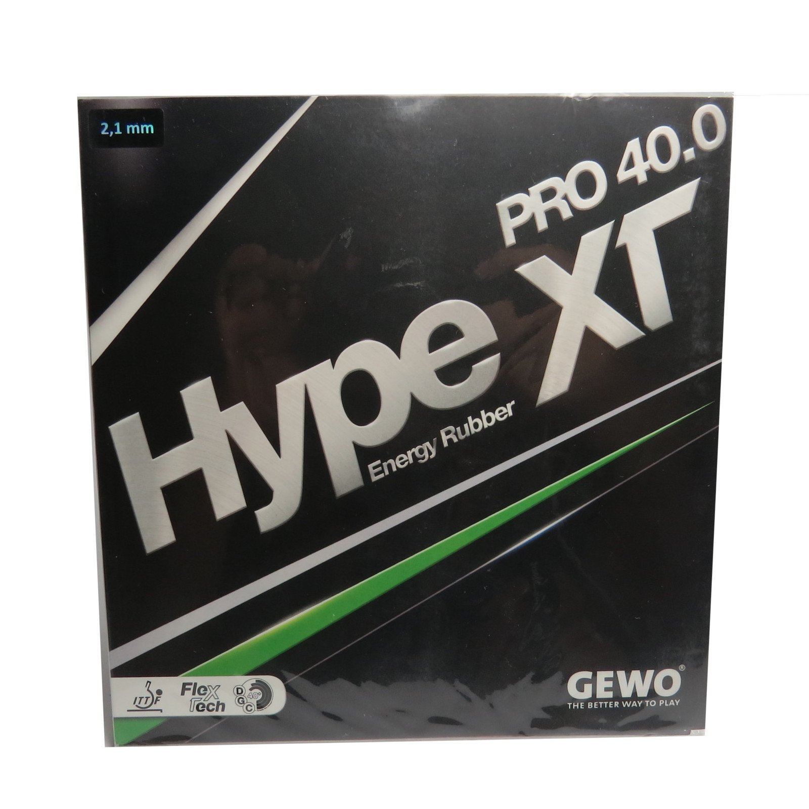 GEWO Hype XT PRO 40.0 Table Tennis Rubber, Black, 2.1 mm. Sponge Thickness