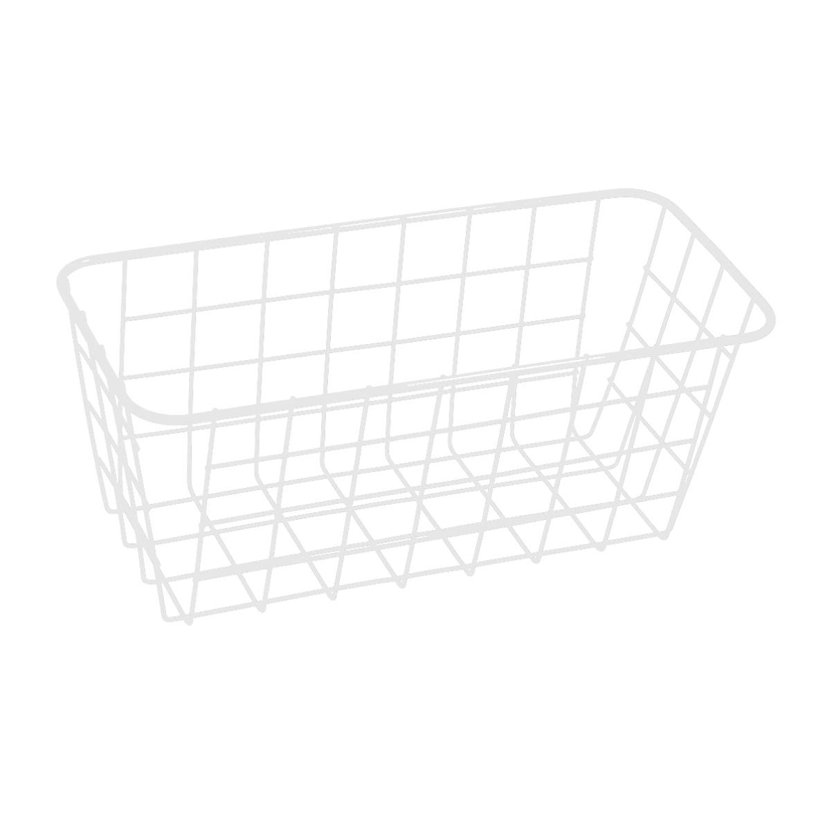 Hemoton Wire Storage Basket Metal Hanging Basket Door Baskets Organizer Black Hanging Shelves Cabinet Storage Basket Wire Baskets Organizing Black Baskets White Barbed Wire Wall-mounted