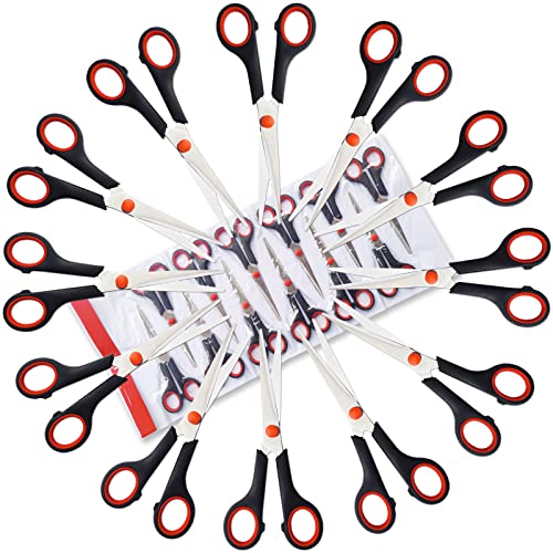 Scissors all Purpose Office Student Scissors 7 Inch Ultra Sharp Shears Comfort-Grip Handles Household Scissors Bulk Sturdy Sharp Craft Supplies - Pack of 12 Right/Left Hande