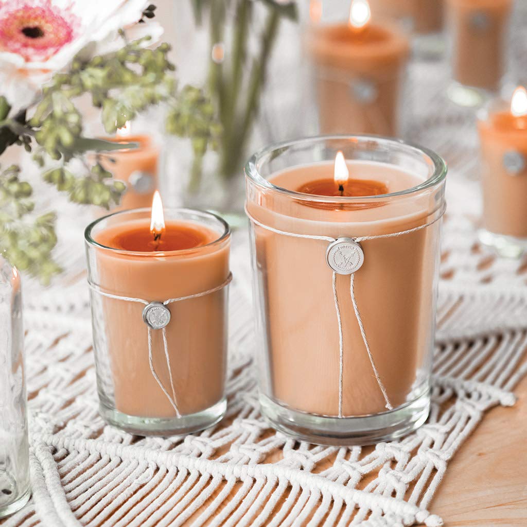VOTIVO 16.2oz Large Aromatic Soy Blend Candle, Highly fragranced Luxury Home décor-Teak
