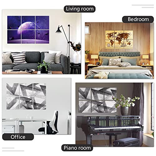 GoTiling Acoustic Panels Art Decorative Sound Absorbing Wall Panel High Density Felt Soundproofing Panel for Walls Acoustic Treatment for Studio,Office and Home, 11.5’’ X 11.5’’inch, 6 Pack