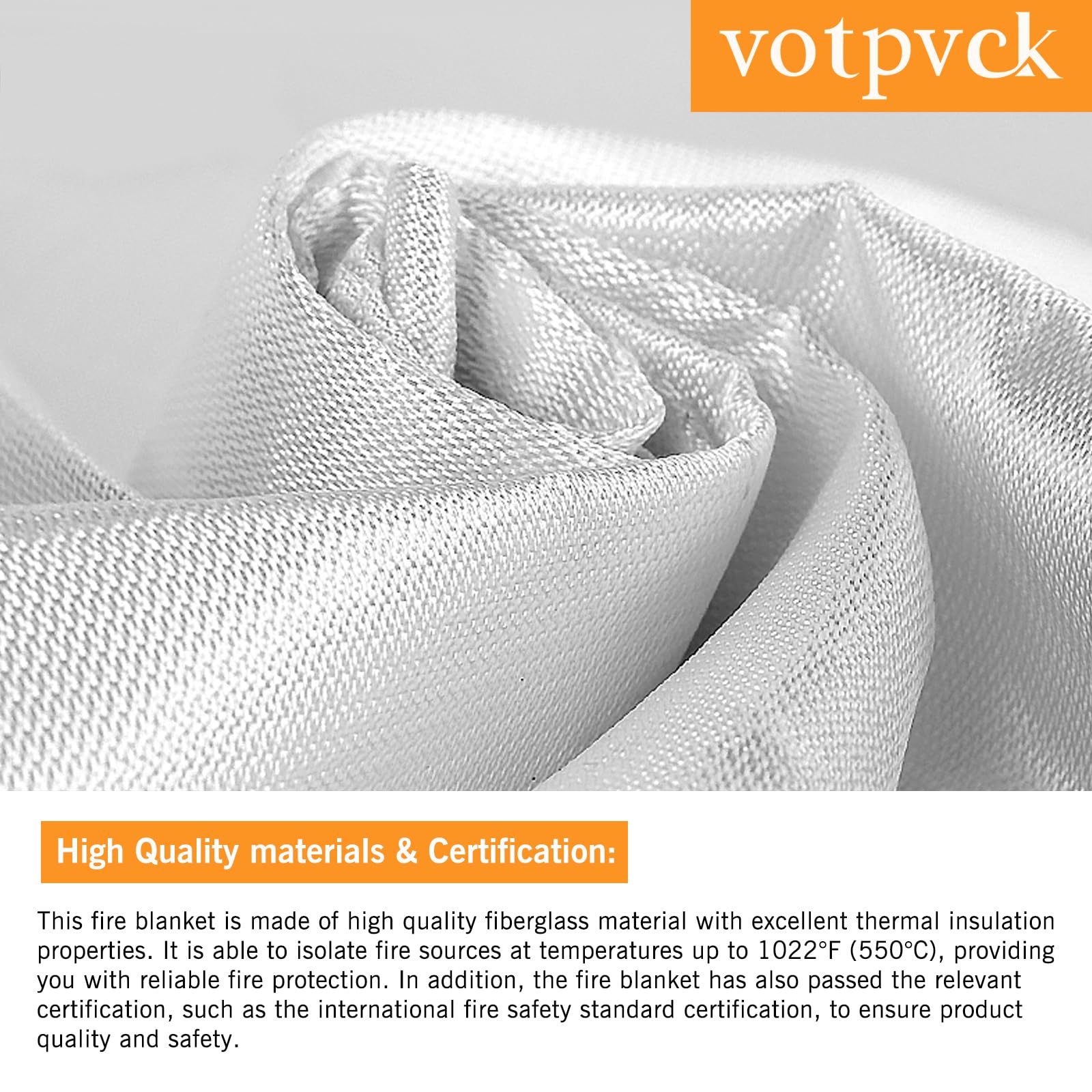 Votpvck Emergency Fire Blanket for Home and Kitchen,Fireplace Grill Camping,Survival Gear Emergency Supplies,Flame Retardant Protection and Heat Insulation,2 Pack Fibeglass Blanket 39ββx39ββ