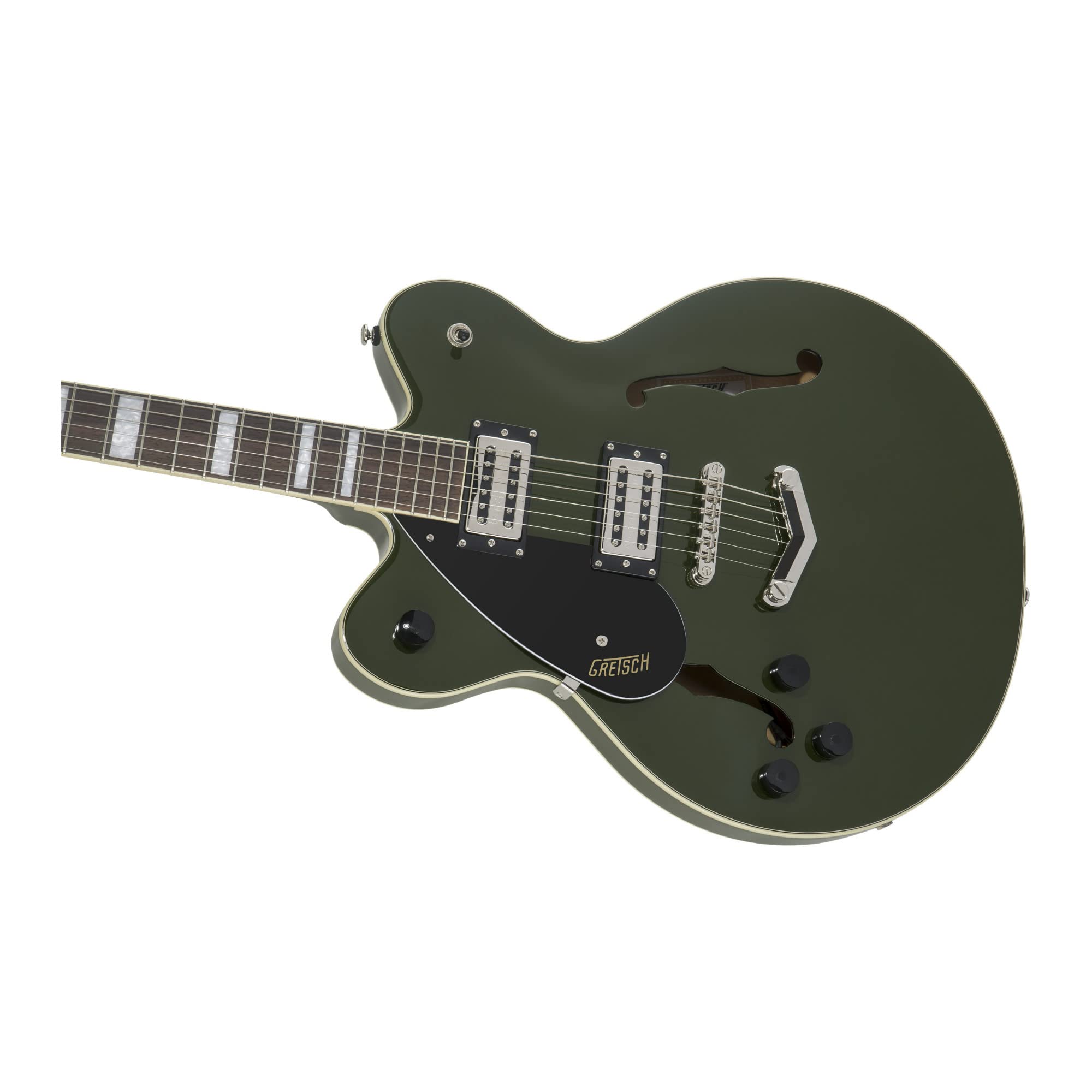 Gretsch G2622LH Streamliner Center Block Double-Cut with V-Stoptail, Laurel Fingerboard, Broad'Tron BT-2S Pickups Electric Guitar (Left-Handed, Torino Green)