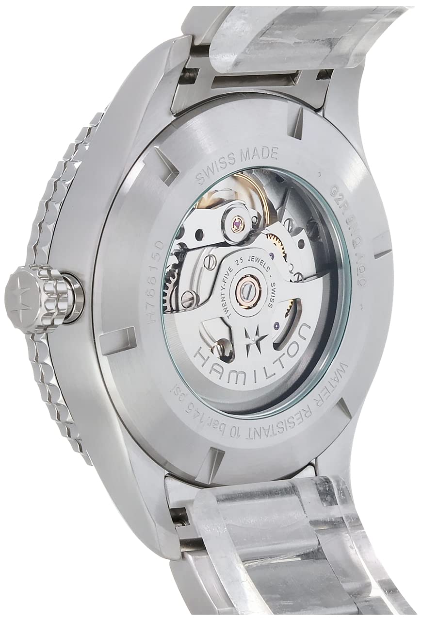 Hamilton Watch Khaki Aviation Converter Swiss Automatic Watch 42mm Case, Black Dial, Silver Stainless Steel Bracelet (Model: H76615130)