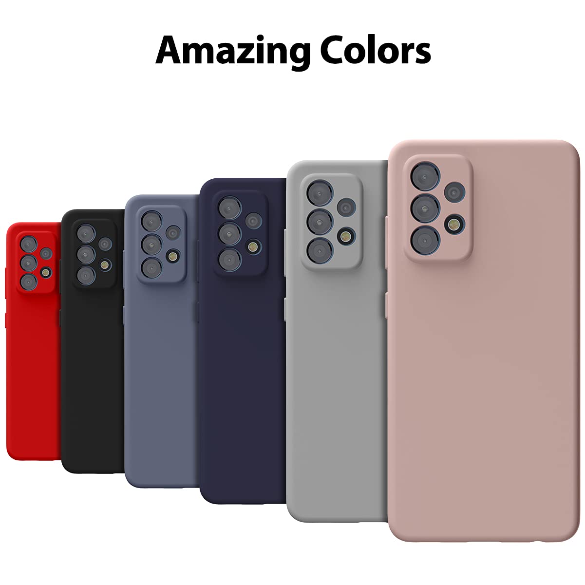 GOOSPERY Liquid Silicone Case for Galaxy A52 (4G/5G) Silky-Soft Touch Full Body Protection Shockproof Cover Case with Soft Microfiber Lining - Pink Sand