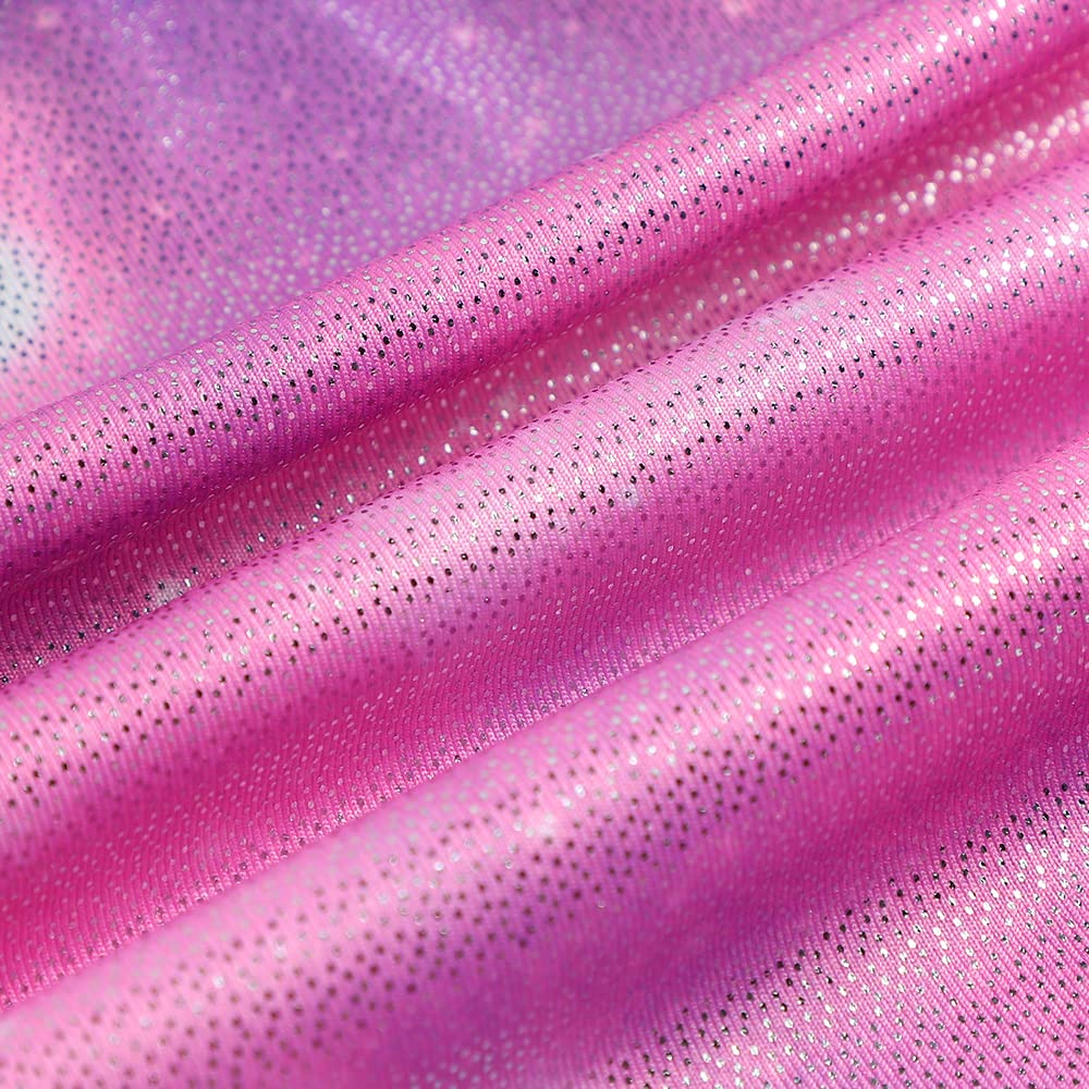 HOZIY Leotards for Girls Gymnastics Size 7-8 Long Sleeve Unitard Size 6-7 Years Old Purple Pink Galaxy Stars Starry Gradients