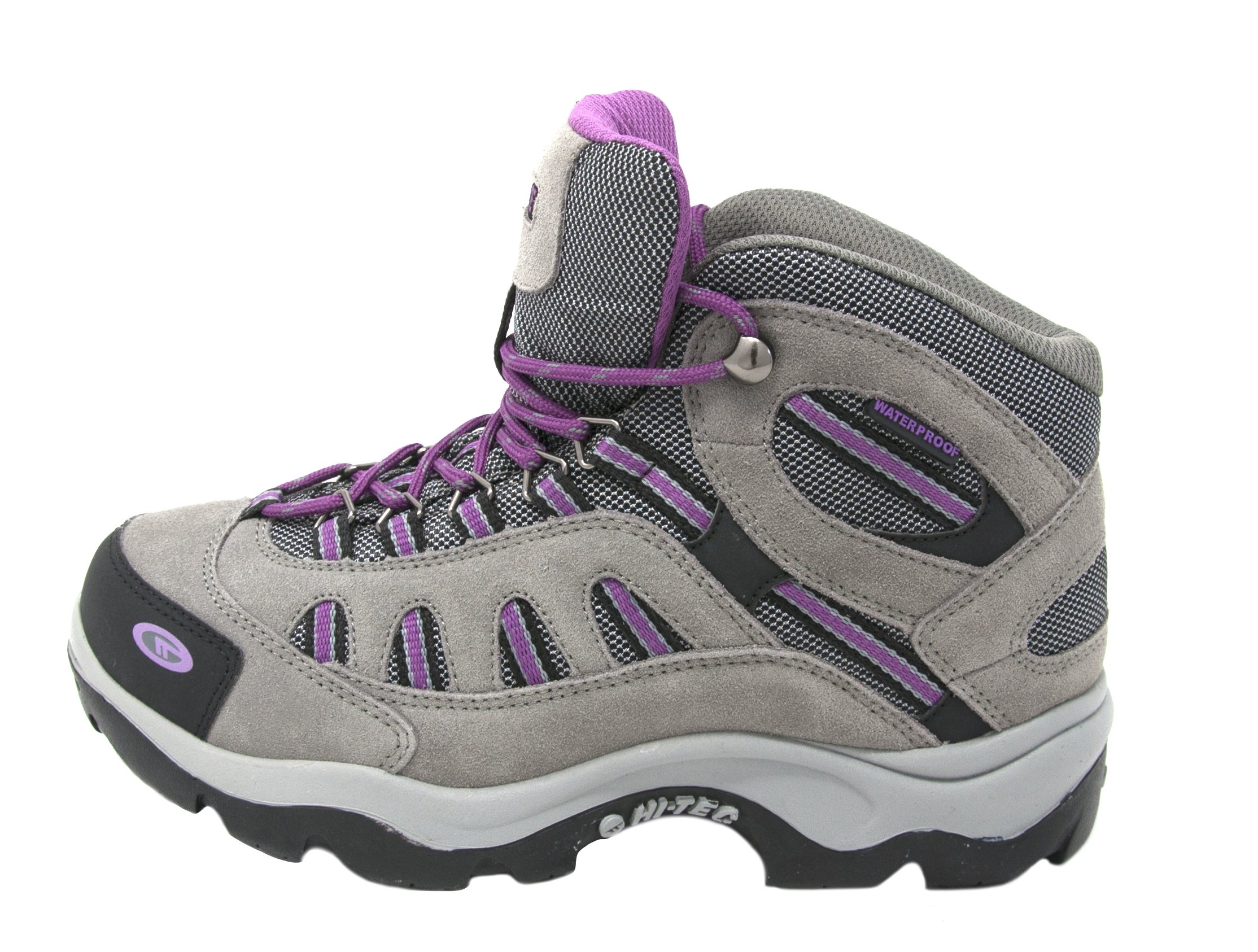 HI-TEC Women's Bandera Mid-Rise Waterproof Hiking Boot, Cool Grey/Green 8 M US