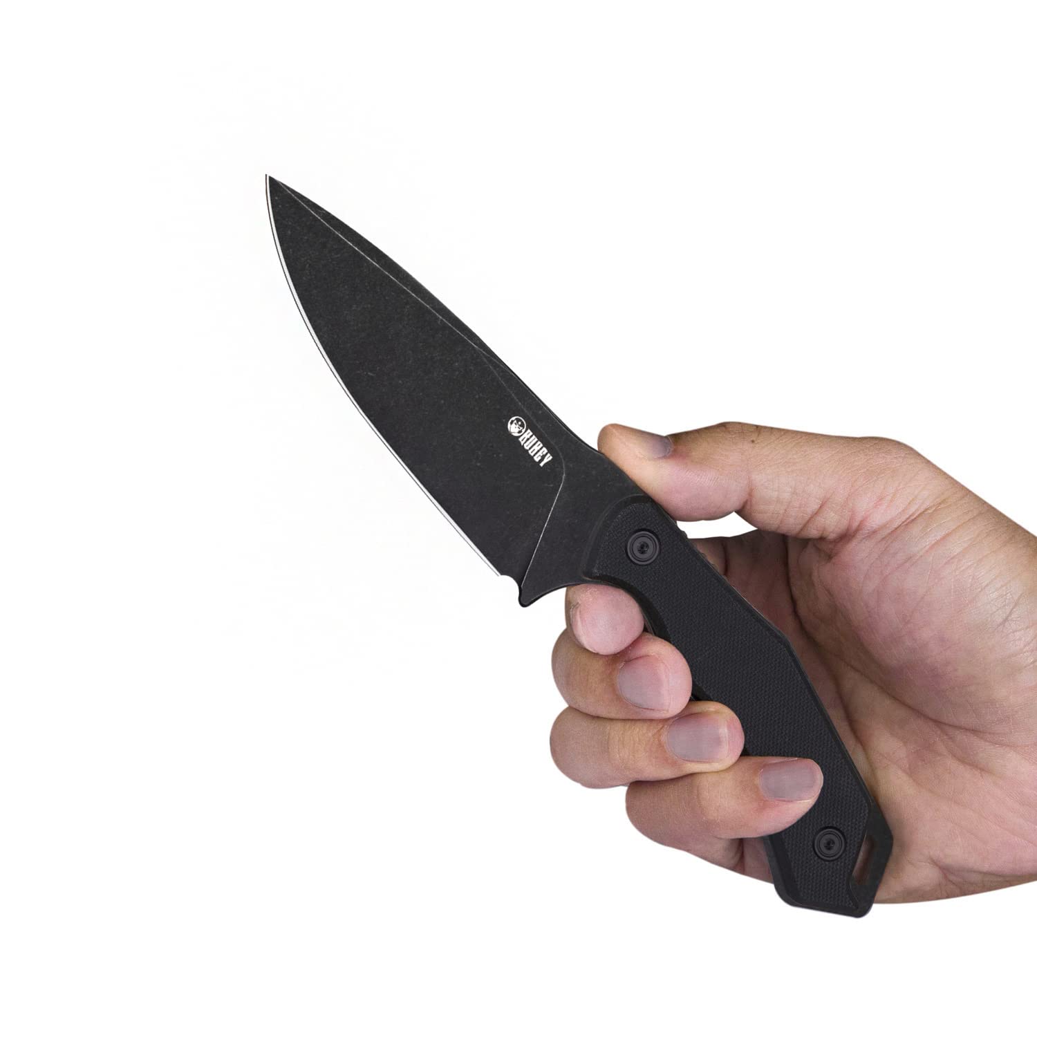 KUBEY Orthodox KU2108 Fixed Blade Work Knife, Outdoor Utility Knife with 4.02-Inch 14C28N Sandvik Blade G10 Handle, w/Kydex Sheath Ideal for Camping Hunting Hiking (Darkwashed)