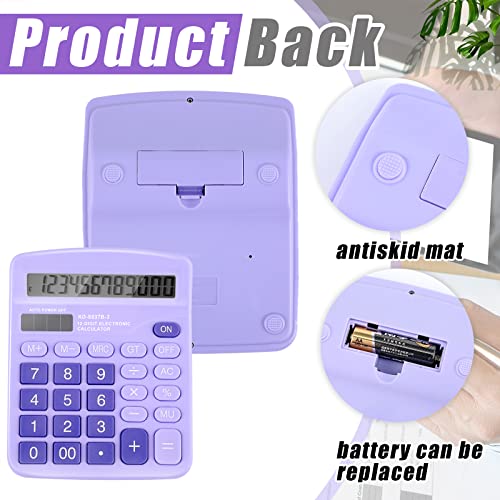Xuhal 8 Pack Desktop Calculator Standard Calculator 12 Digit with Large LCD Display and Sensitive Button Handheld Cute Calculator Functional Aesthetic Calculator for Office Home Classroom Business