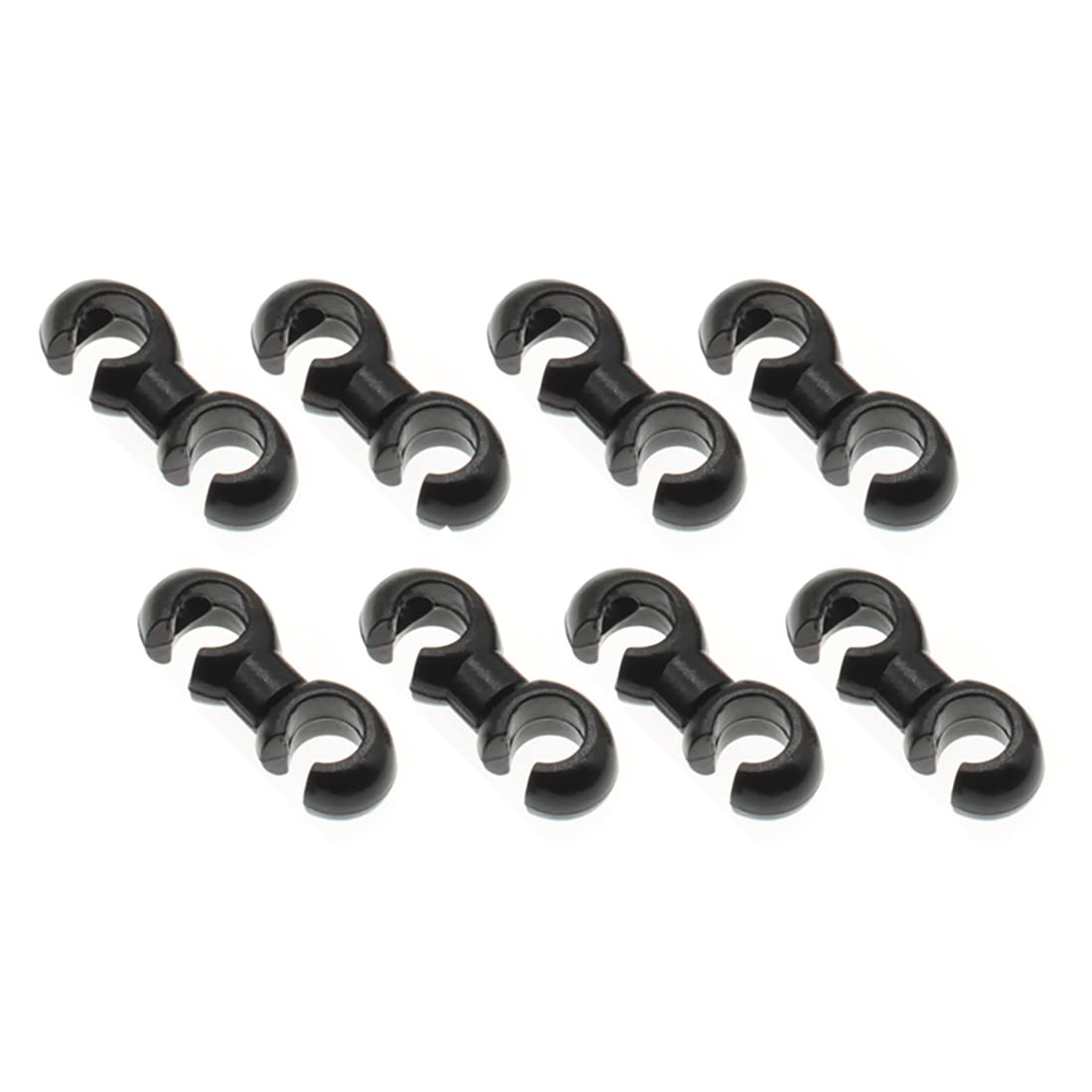 HAJXZH Bicycle Brake Cable Hook 8 Pieces Bike Plastic Clips Rotatable S-Shaped Hook Clamp for Bicycle Shell Fixing Bracket Guide S-Shaped Buckle Clamp