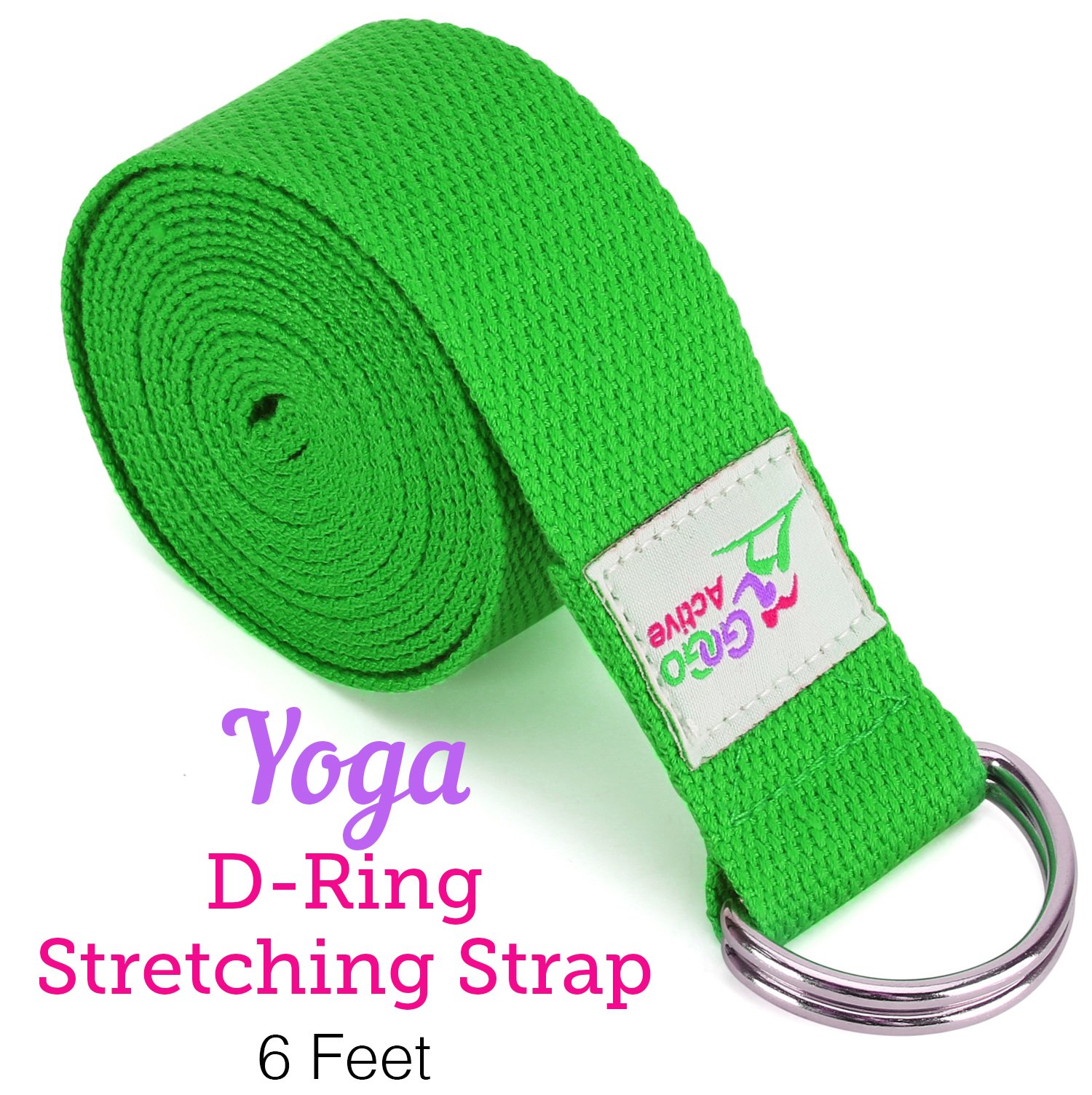 Go Go Active Yoga Accessories Set - Includes 2 Yoga Blocks, 1 Microfiber Non Slip Mat Towel 72X24, 1 Microfiber Hand Towel 24X15, 1 Yoga Strap, 1 Pair of Yoga Socks (Green)
