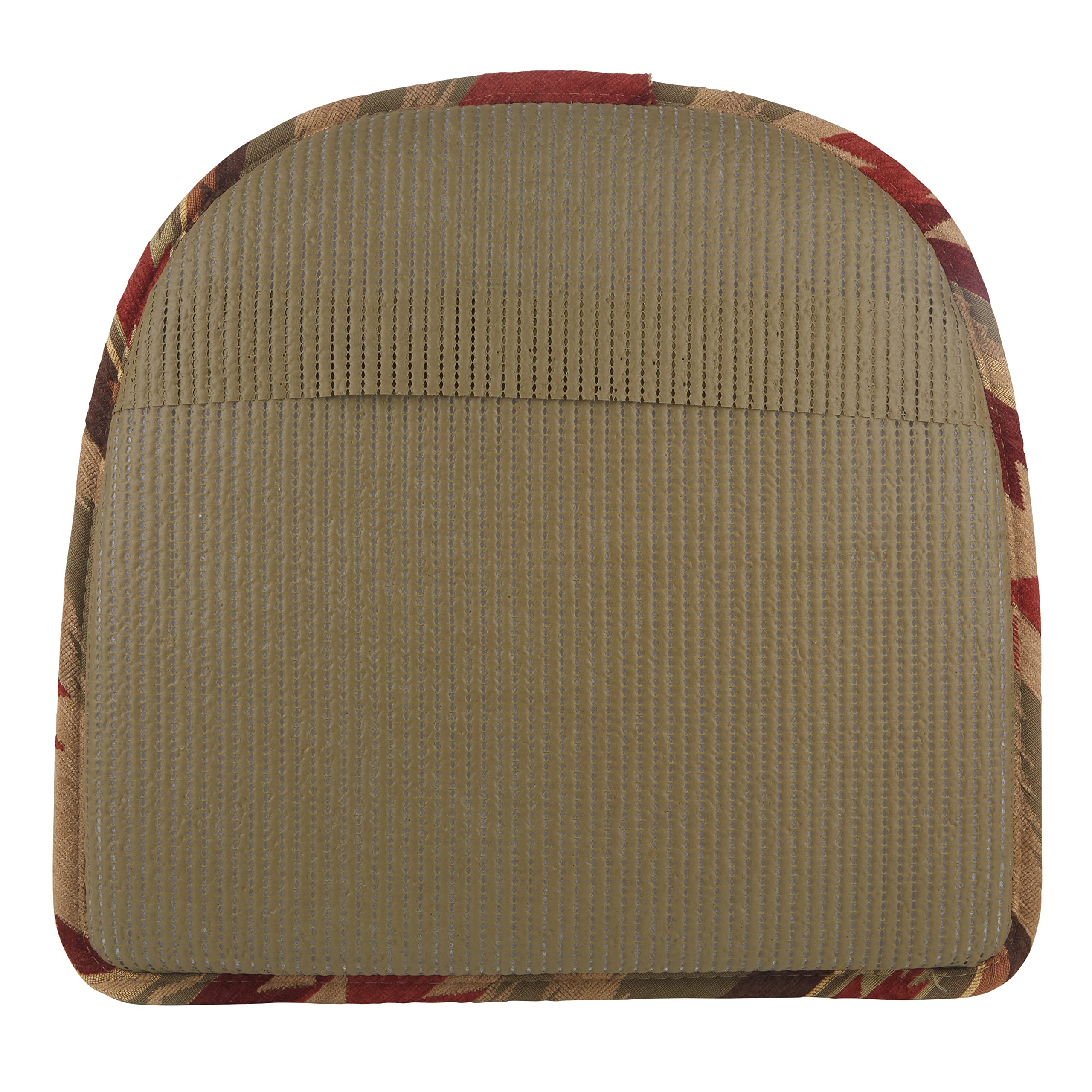 Klear Vu Raindrop The Gripper Non-Slip Kitchen Chair, 15"x16" Seat Pad, 4 Count (Pack of 1), Clay
