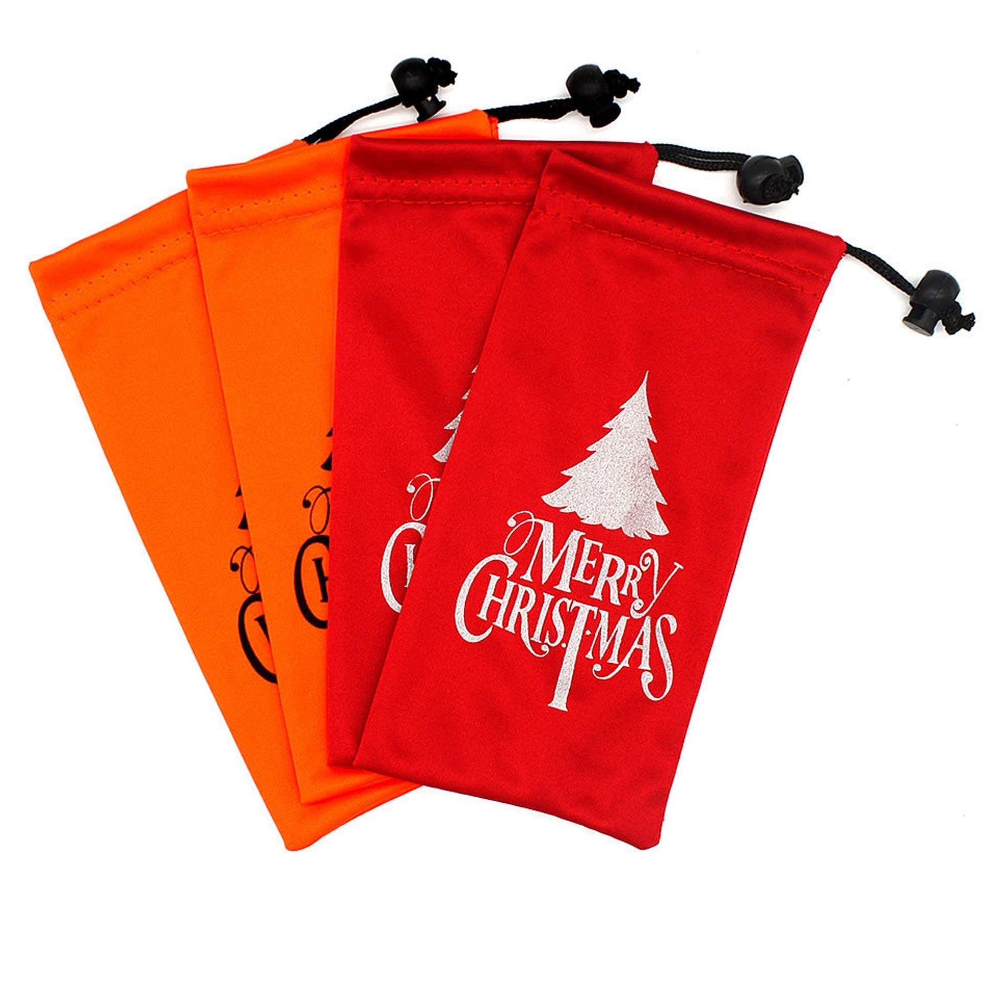 Global Glasses Soft storage Pouch has Bead Lock for eyewear cosmetic pen key small item save space 4 color/set
