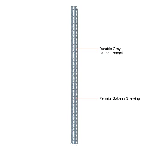 Global Industrial 3' High Angle Post, Gray, 4/Pk