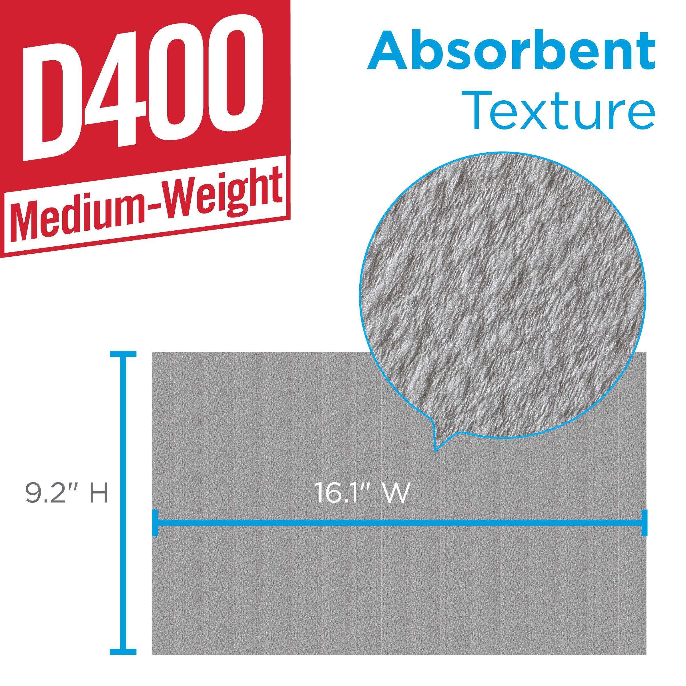 GEORGIA-PACIFIC Brawny Professional D400 Disposable Cleaning Towel, Tall Box, White, 1 Box (20070/03)