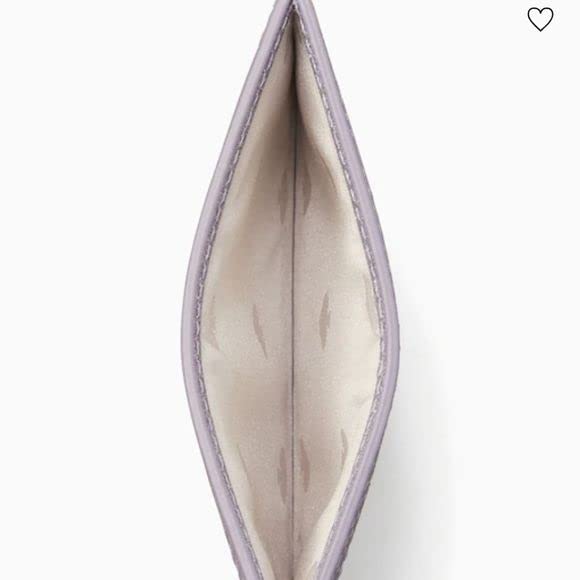 Kate Spade Joeley Tinsel Glitter Slim Card Case Gift Boxed (Lilac frost)