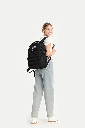Wotony Military tactical backpack, black tactical backpack for men MOLLE backpack small tactical backpack assault bag used for outdoor hiking(Black)