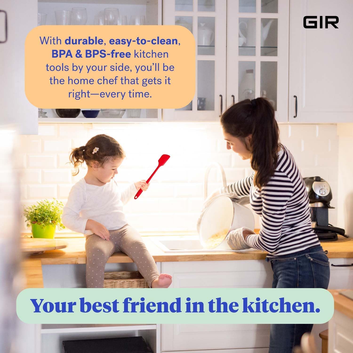 GIR: Get It Right - 10 Piece Silicone Utensil Set - Ladle, Spatulas, Flip, Spoons, Whisk, Potato Peeler & Spoonula, Heat Resistant, Dishwasher Safe, Kitchen Utensil, Baking Supplies - Red