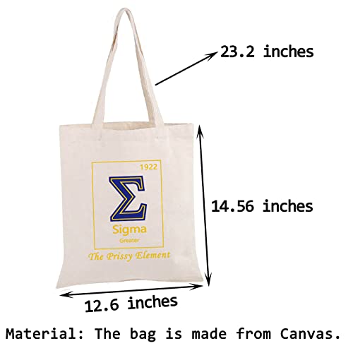 PWHAOO Sigma Gamma Rho Tote Bag Sigma Greater The Prissy Element Tote Bag Sgrho Educator Gift (Sigma Greater TOTE)
