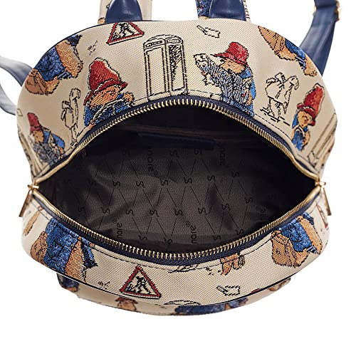 Signare Tapestry Women Backpack Rucksack Casual Daypack With Paddington Bear Design (DAPK-PADD)