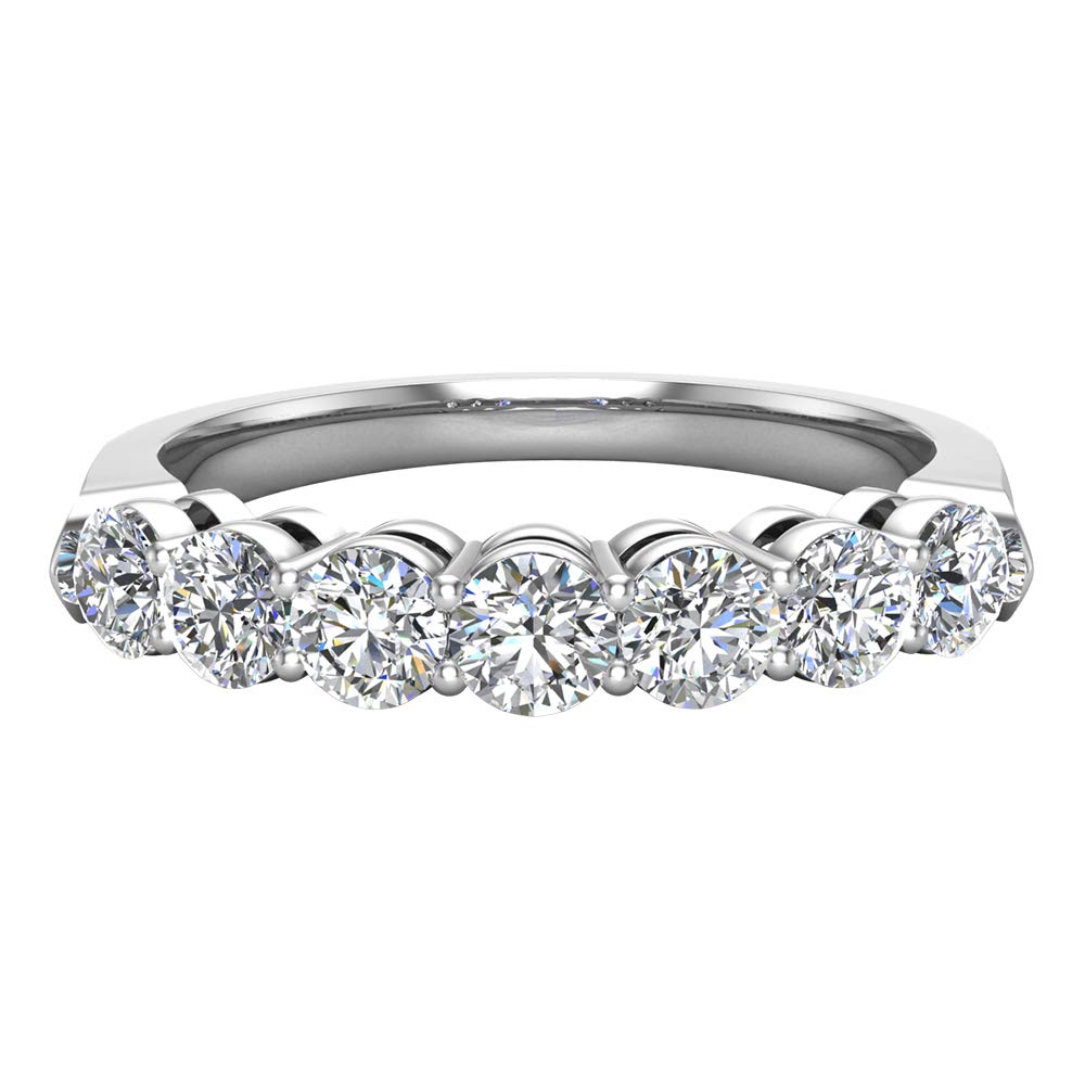 Glitz Design Diamond wedding rings for women 14K white gold 0.70 carat tw (Ring Size 6)