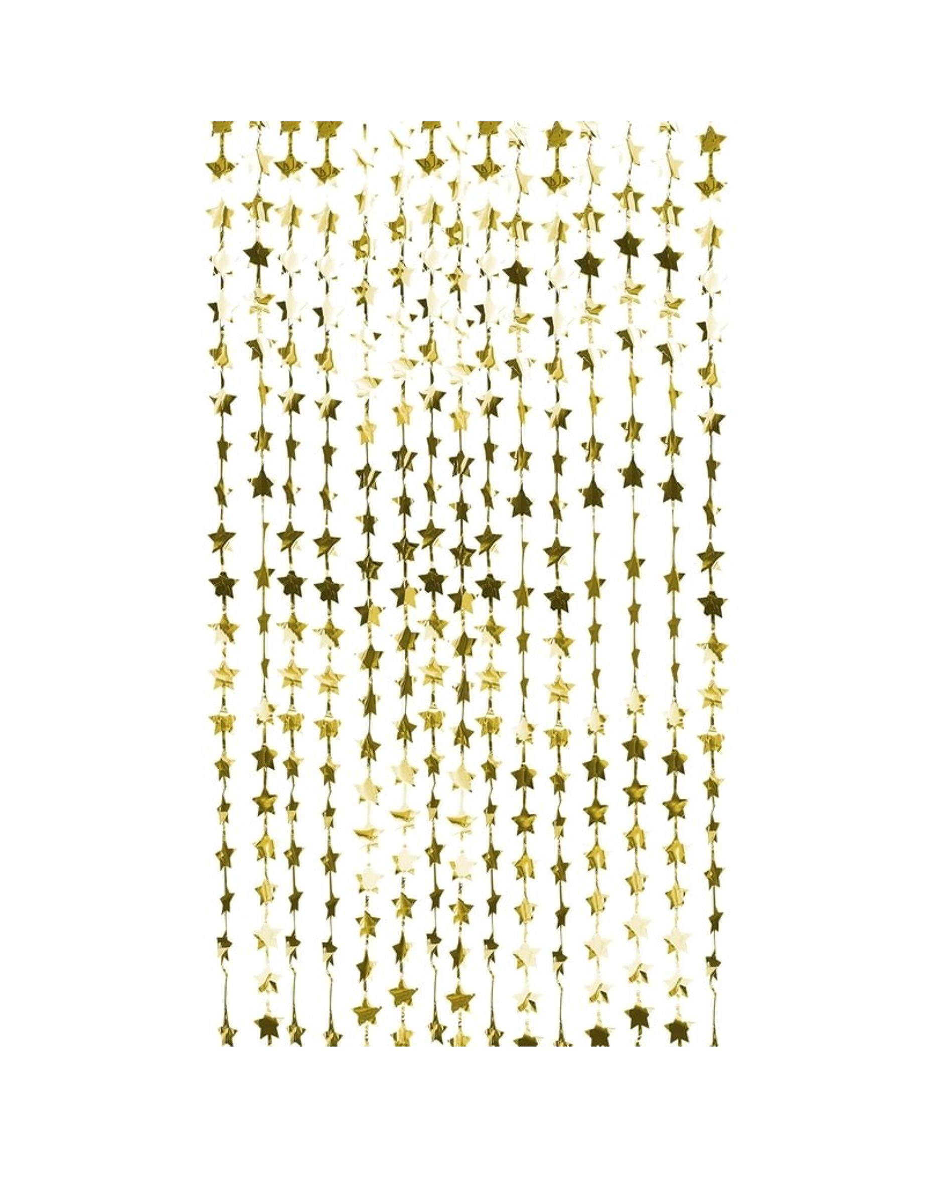 Ginger Ray Gold Star Shimmer Foil Backdrop Curtain Hanging Party, Pop The Bubbly, Decoration