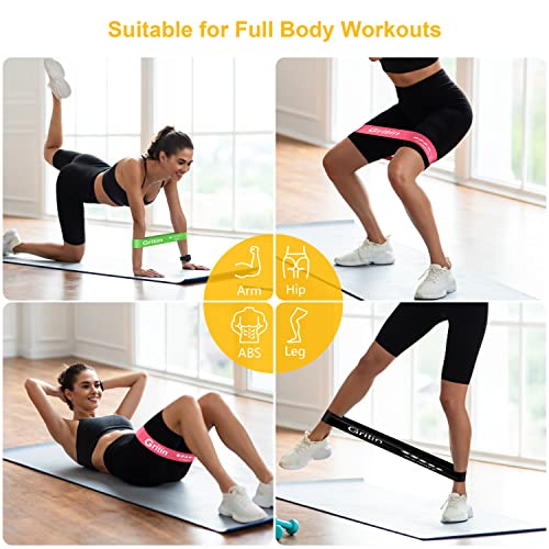 Gritin Resistance Bands,Exercise Bands Loop Bands with Instruction Guide and Carry Bag - Pack of 5 Different Resistance Levels Elastic Bands for Working Out, Exercise,Gym,Training,Yoga