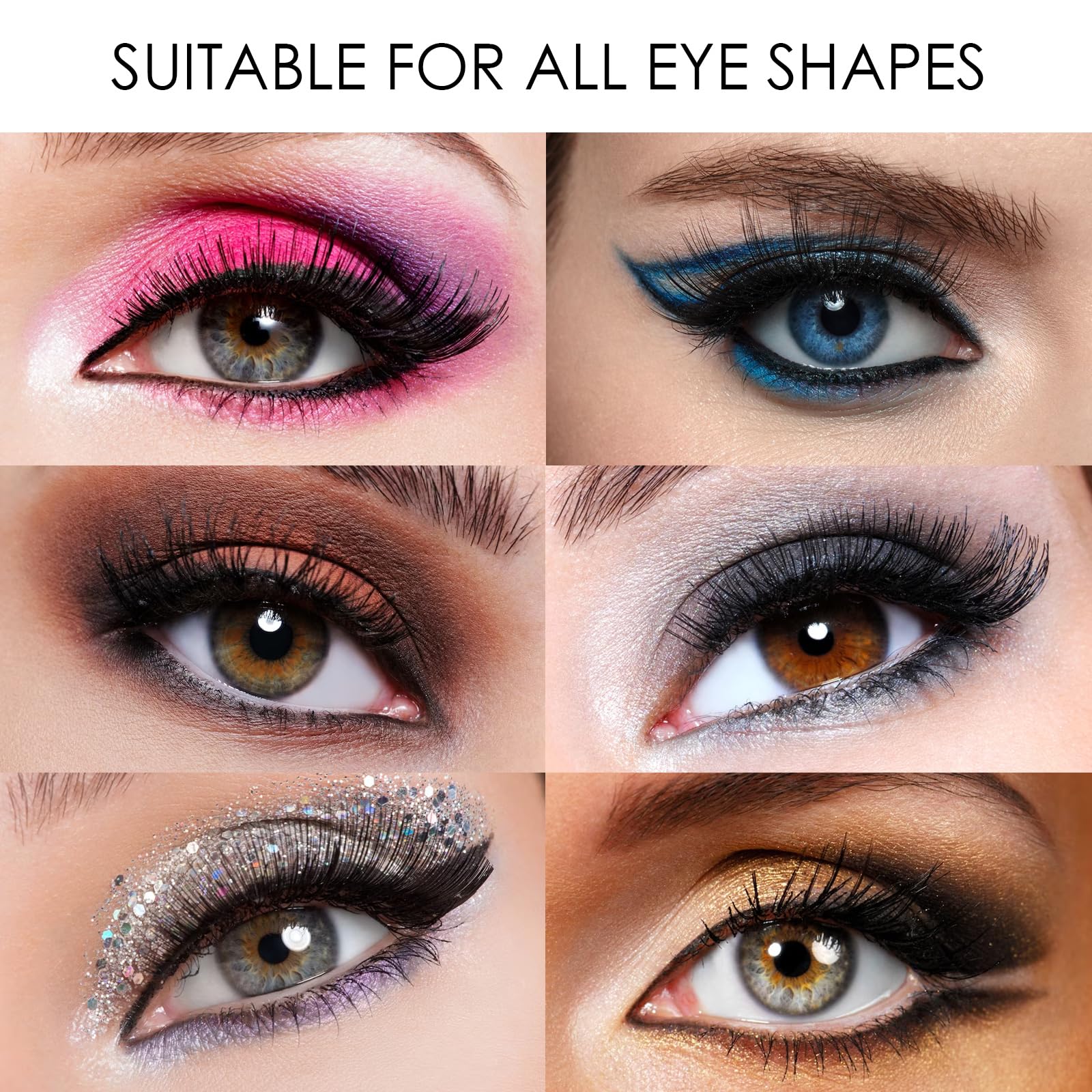 iTecFreely Magnetic Eyelashes, 3D Natural Look False Lashes No Glue, Light Weight & Reusable Magnetic Eyelashes without Eyeliner
