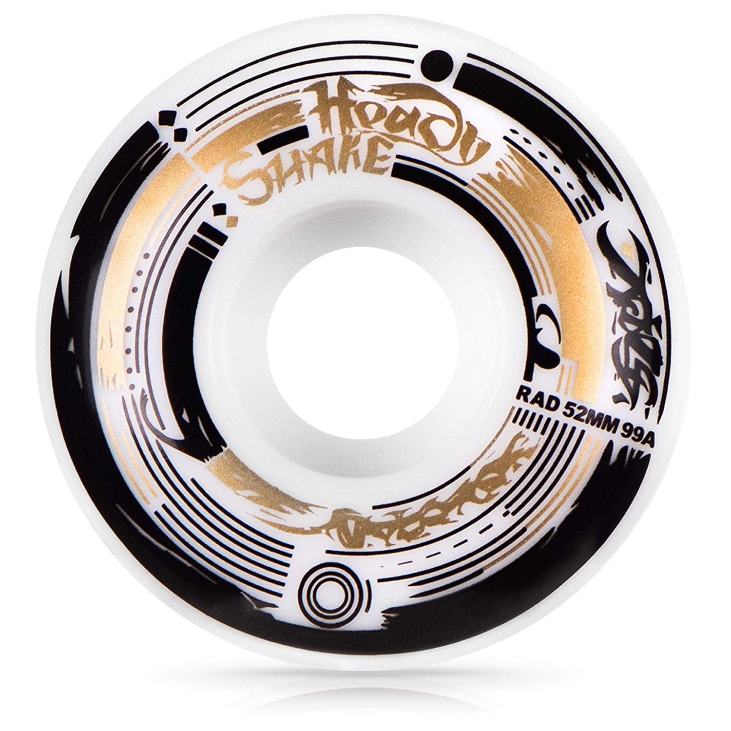 Heady Shake Pro Skateboard Wheels Rad Mode 52mm 99a, Skateboarding Accessory for Fast Momentum, Smooth Rides, Enhanced Grip, 4 Pack with Skate Sticker