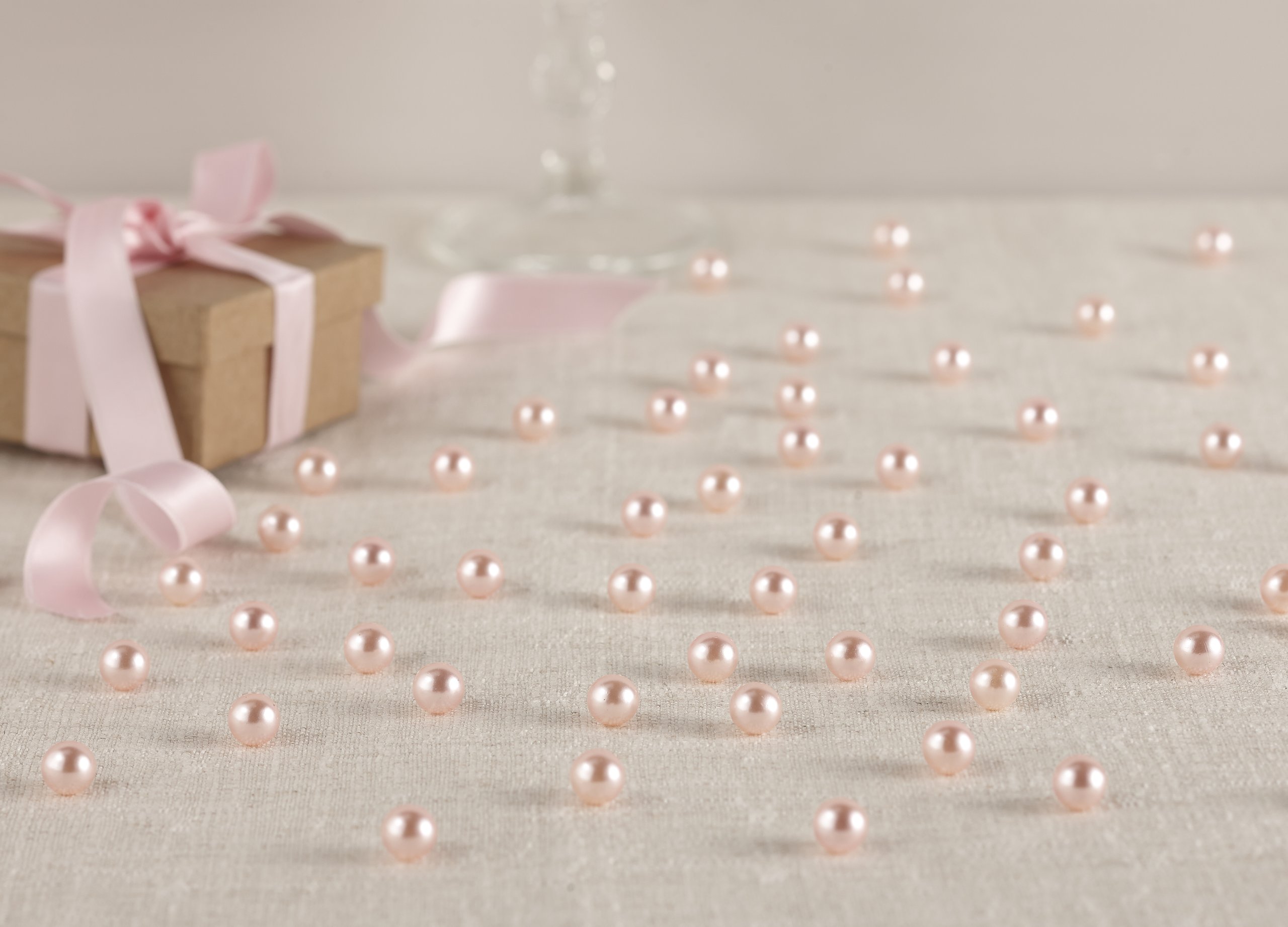 Ginger Ray Baby Pink Table Scatter Pearls Wedding Party Decoration, 134 Pack