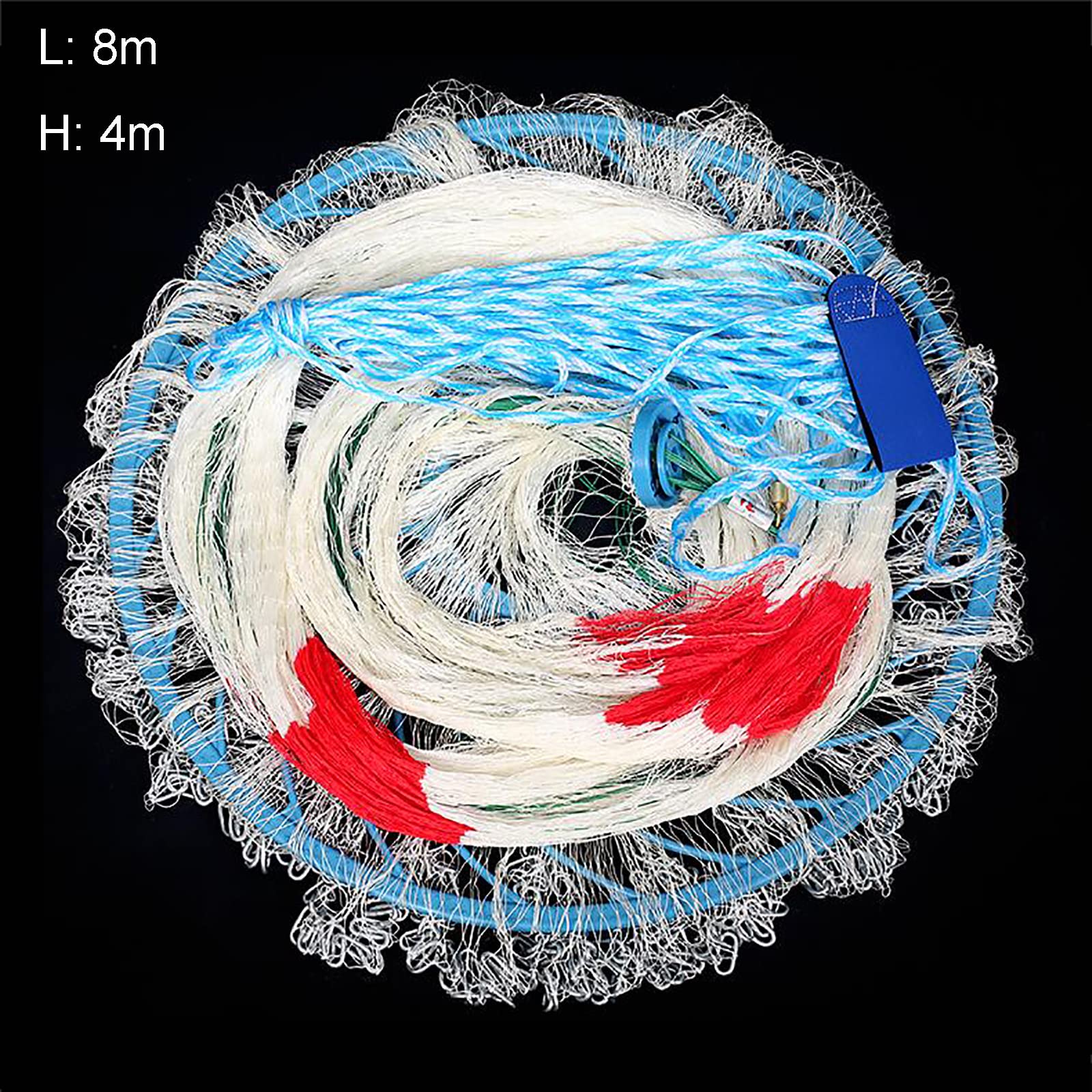 HWTOP Floating Fishing Nets, Hand Throwing Nets for Frisbees, Portable Fishing Nets, Fishing Tools, for Bass, Crayfish, Crabs