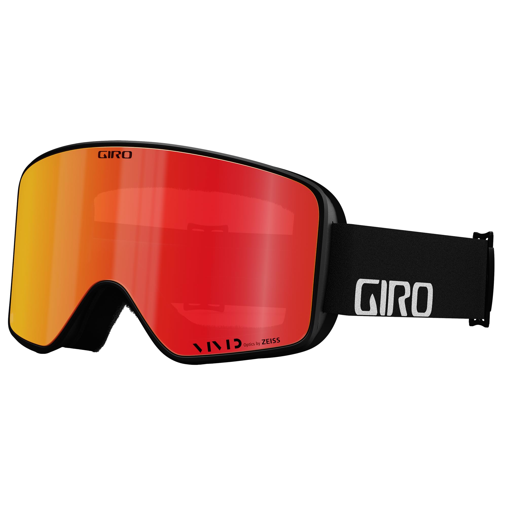 Giro Method Asian Fit Ski Goggles - Snowboard Goggles for Men & Women - Silicone Black Strap with Vivid Onyx/Vivid Infrared Lenses