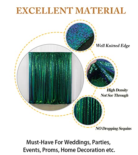 Sequin Backdrop 5FTx7FT Iridescent Green Sequin Backdrop Curtain Photo Backdrop 7FT Green Glitter Backdrop for Photography Wedding Backdrop Drapes Happy Birthday Backdrop Baby Shower Backdrop