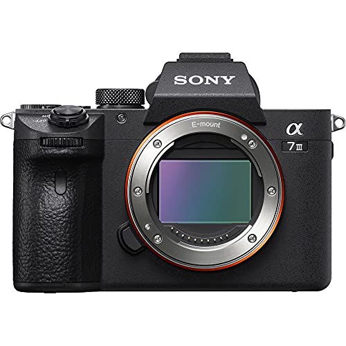 Sony a7 III Mirrorless Camera (ILCE7M3/B) + 4K Monitor + Rode VideoMic + 2 x 64GB Memory Card + Bag + 3 x NP-FZ100 Compatible Battery + Card Reader + LED Light + Corel Photo Software + More (Renewed)