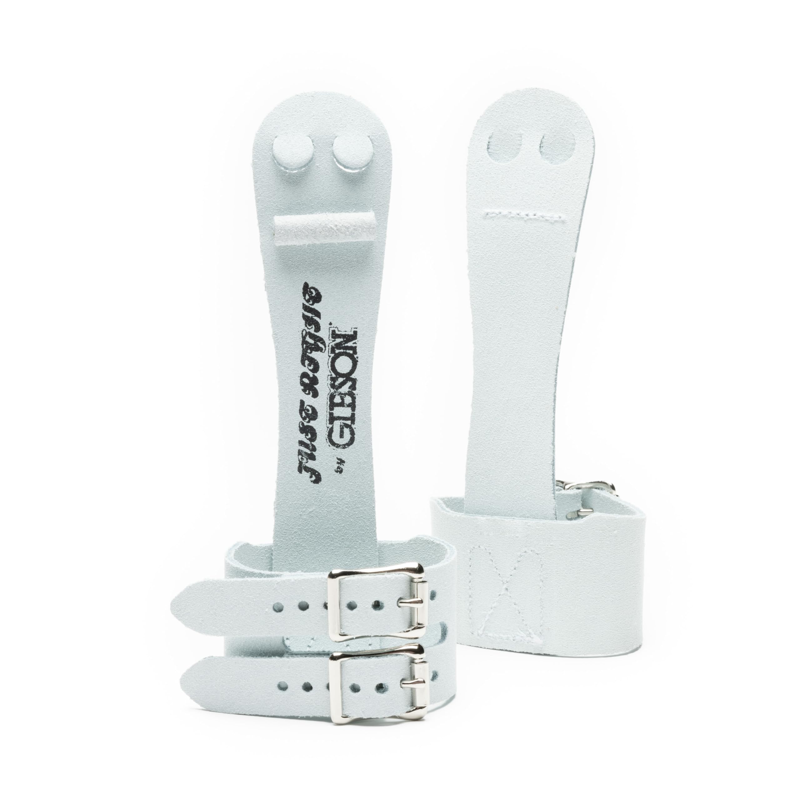 Gibson Athletic Girls Double Buckle Just Right Uneven Bar Grips, Gymnastics, Girls, White, Medium