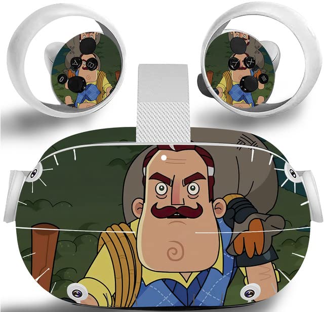 Horror Game Oculus Quest 2 VR Headset and Controller Sticker, Vinyl Decal Skin for VR Headset and Controller, Virtual Reality Protective Accessories