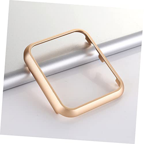 UKCOCO Watch Frame 2pcs metal screen metal gold apples s watch 40mm screen protector 44mm watch case watch bumper watch cover protective film strap aluminum alloy dial