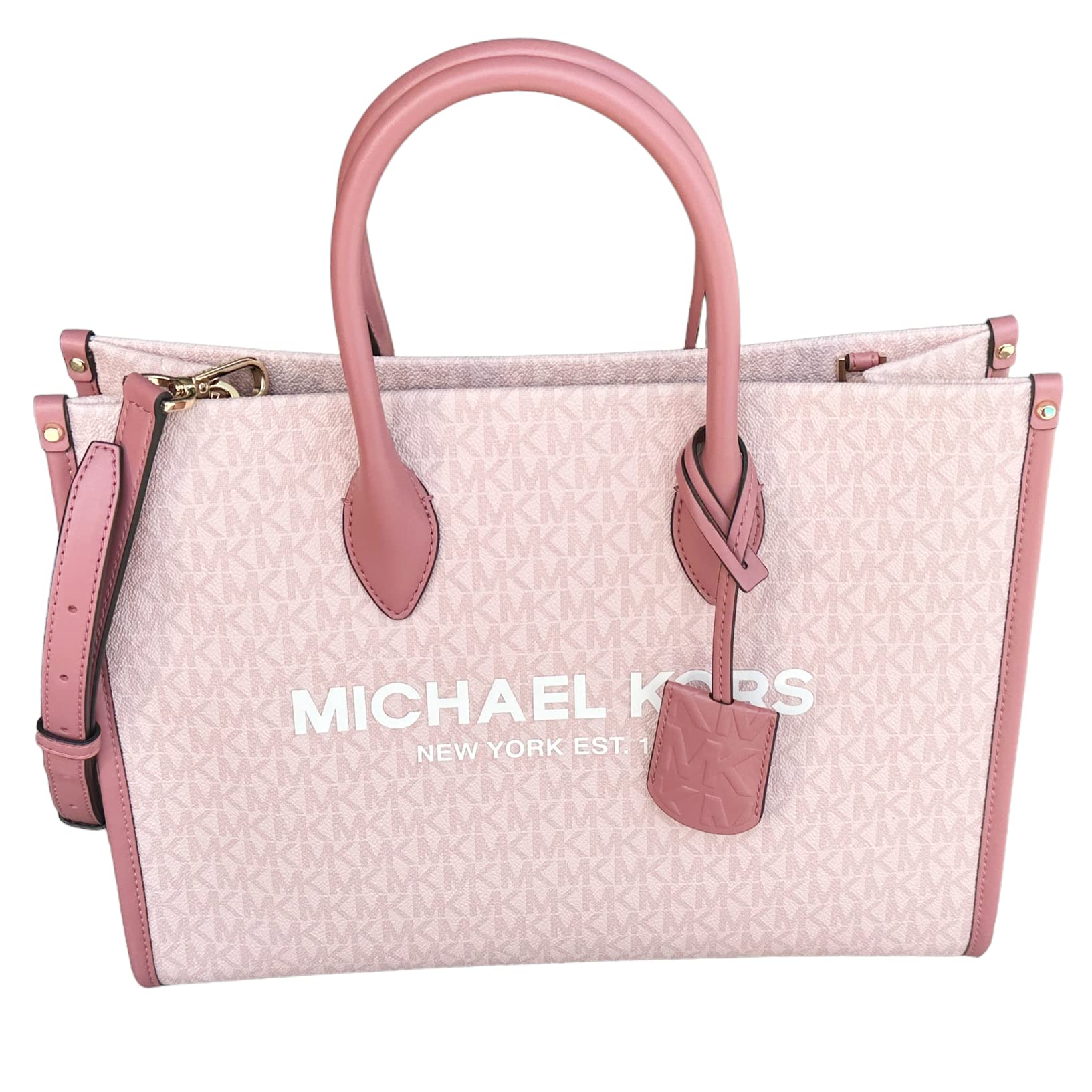 Michael Kors Mirella Medium Tote Bag (Dark Powder Blush Multi)