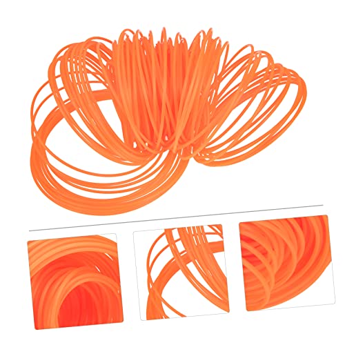 Yardwe 2pcs Cutter Mower Rope Steel Lines Xcm Mowing Strimmer Trimmer Orange Replacement Practical Grass Accessory Mowers Brush Cordless Wire Accessories Line Round Landscape Cutters