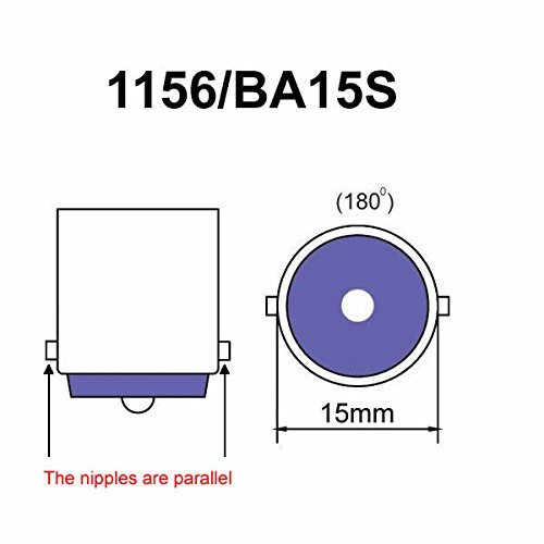 GRB New Generation 1156 1141 1003 33-SMD LED Light bulb Use for RV Indoor Lights, Back Up Reverse Lights, Brake Lights, Tail Lights, Rear Turn Signal Lights (10-Pack, White 6000K-6500K)